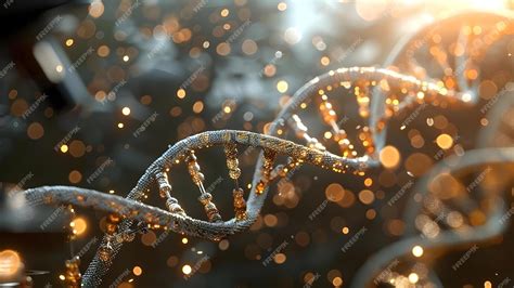 Premium Photo Analyzing Genetic Code Colorful D Dna Helix Under The