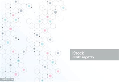 기술 배경 및 과학 스타일의 추상 육각 형 분자 구조 의료 디자인 벡터 일러스트레이션 0명에 대한 스톡 벡터 아트 및 기타