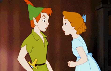 Peter Pan And Wendy Peter Pan Disney Kiss Gifs Popsugar Love Sex Photo