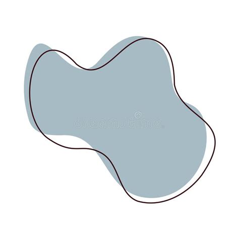 Abstract Blue Cloud Blob Shape Icon Stock Vector Illustration Of
