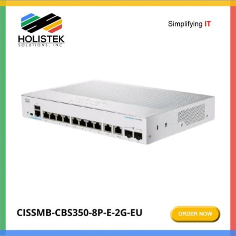 Cisco Business CBS350 8P E 2G Managed Switch 8 Port GE PoE Ext PS 2x1G Combo Limited