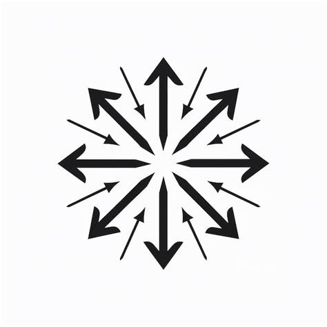 A Symbolic Representation Of Multiple Arrows Converging Towards A Central Point Premium AI