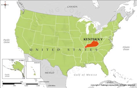 Kentucky On Us Map Where Is Kentucky