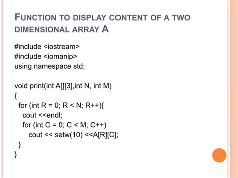 2 Dimensional Arrays Pptx