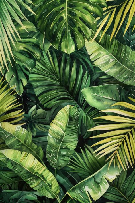 Detailed View Of A Cluster Of Green Leaves Suitable For Nature