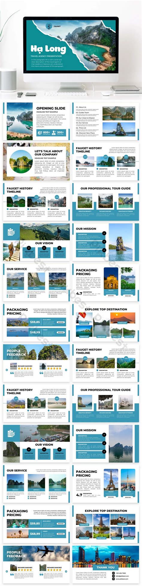 Шаблон туризм для Powerpoint