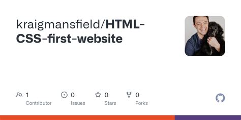 Github Kraigmansfieldhtml Css First Website