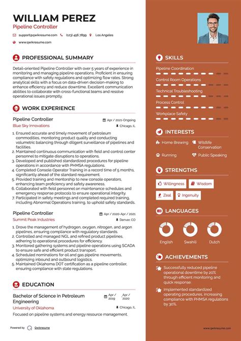 10 Pipeline Controller Resume Samples And Templates For 2025