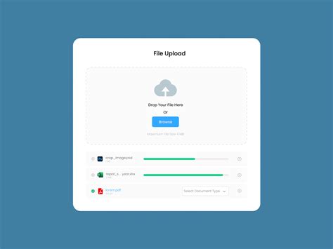 File Upload UI By ELabZen On Dribbble