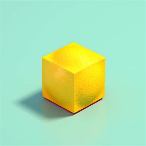 Premium Photo A Yellow Cube With The Word Cube On It