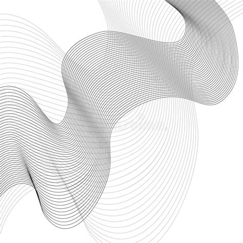 Abstract Wave Element For Design Stylized Line Art Background Vector Illustration Curved Wavy