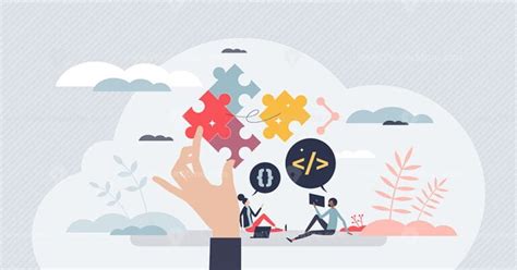 software developers and programming language coding tiny person concept