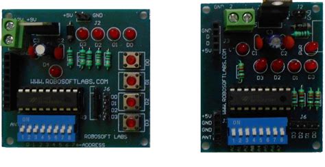 Robosoft Labs Rf Encoder Decoder Board With Ht12e Ht12d Ic And Address Line Selector Switch