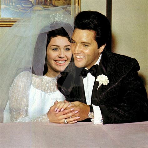 Miley Cyrus And Elvis Presley By Noneofmybusiness On Deviantart