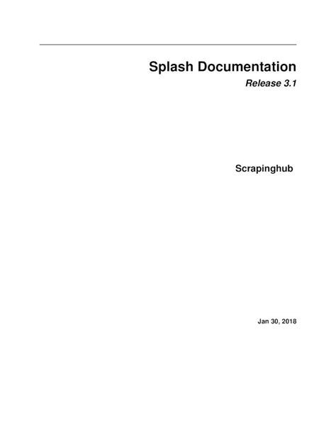 Pdf Splash Documentation Dokumentips