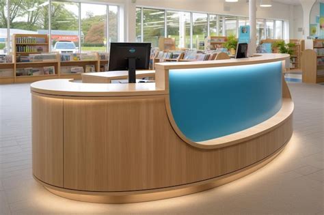 Library Checkout Counter Premium Ai Generated Image