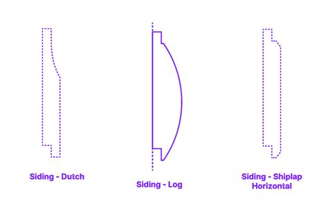 Siding Log Dimensions And Drawings
