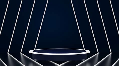 네온 불빛 배경이 있는 둥근 네온 연단은 제품 쇼 빛나는 빛 3d 렌더링을 위한 공상 과학 스타일입니다 0명에 대한 스톡 사진 및 기타 이미지 Istock