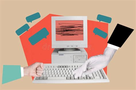 Hands Typing On The Keyboard Vector Concept Illustration Business Work