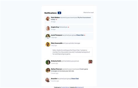 Frontend Mentor Notifications Page Using Tailwind Css Coding