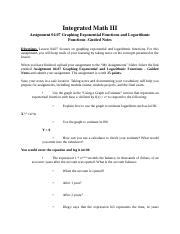 Graphing Exponential And Logarithmic Functions Guided Notes Docx Integrated Math III