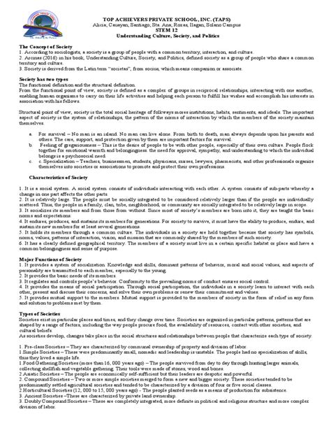 Module Ucsp 12 Pdf Society