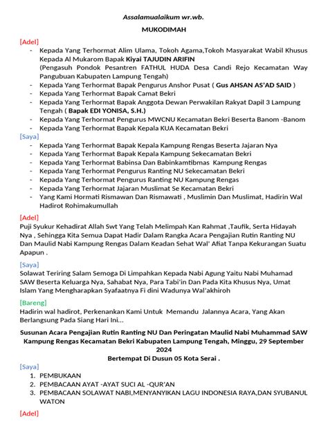 Teks Mc Pengajian Pdf