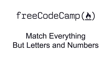 Regular Expressions Match Everything But Letters And Numbers Free