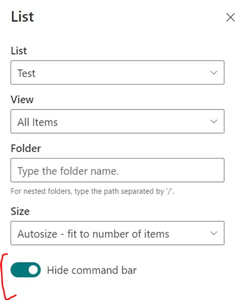 Hide Modern List Webpart Toolbar View Formatting Microsoft Community Hub