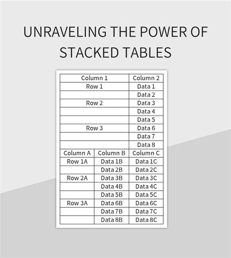 Free Nested Tables Templates For Google Sheets And Microsoft Excel Slidesdocs
