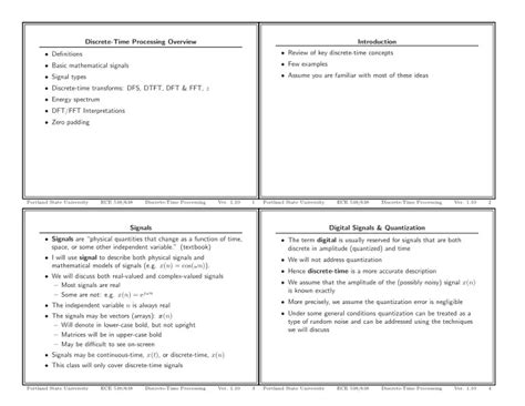 [ppt] discrete time processing overview introduction review of key