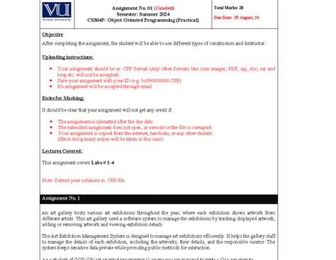 Summer 2024 Cs304p 1 Assignments Assignment No 01 Graded Semester Summer 2024 Cs304p