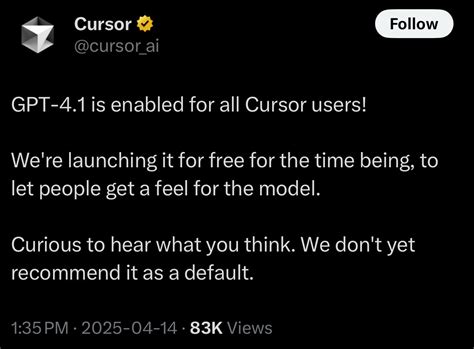 Cursor Launches Free Gpt Access For All Users Not Yet Recommended As Default Deepnewz Ai