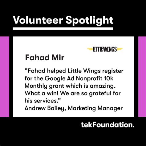 Tekfoundation On Linkedin This Week Wed Like To Highlight Fahad M 🙌