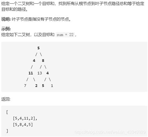 题113 路径总和 ii csdn博客