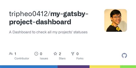 Github Tripheo0412my Gatsby Project Dashboard A Dashboard To Check