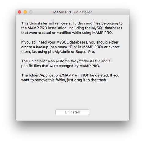 Mamp Pro Macos Documentation Uninstalling Mamp Pro