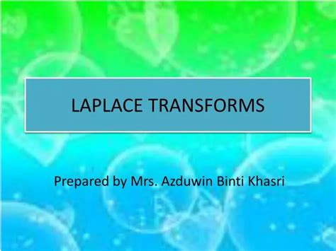 Ppt Laplace Transforms Powerpoint Presentation Free Download Id