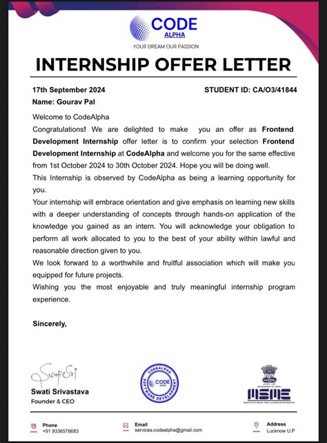 gaurav singh on linkedin frontend codealpha webdevelopment programming