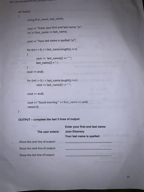Solved Cse 110 Introduction To Computer Science 12 What