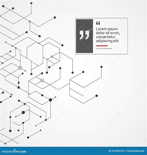 Vector Connect Lines And Dots Banner Template For Technology Stock
