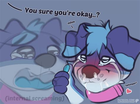Rule 34 After Sex Blue Body Blue Fur Blue Tongue Blush Bodily Fluids