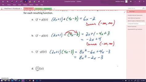 Function Arithmetic Example 1 Youtube