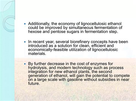 Production Of Bioethanol From Wheat Straw PPTX Agriculture Industries