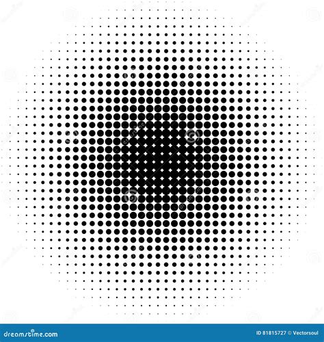 Circle Halftone Pattern Texture Monochrome Halftone Dots Stock Vector Illustration Of Dots