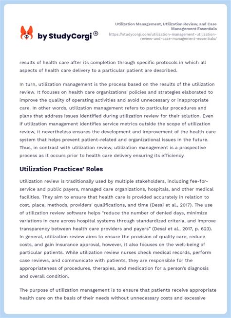 Utilization Management Utilization Review And Case Management Essentials Free Essay Example