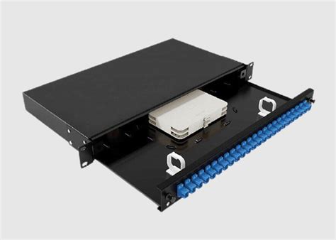 19 Rack Mounted Fiber Optic Patch Panel 24 Port Sm Duplex Adapters