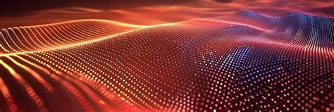 premium photo abstract glowing particle wave on dark background