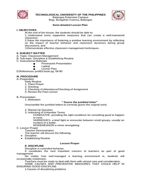 Sd Classroom Management Pdf Classroom Management Teachers