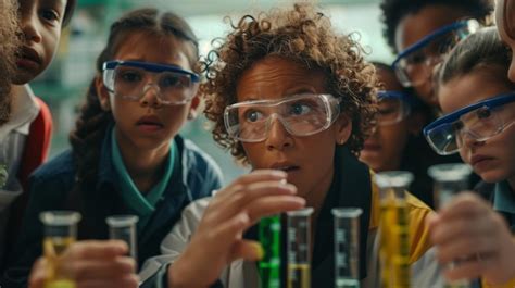 A Curious Science Class Experiment Premium Ai Generated Image